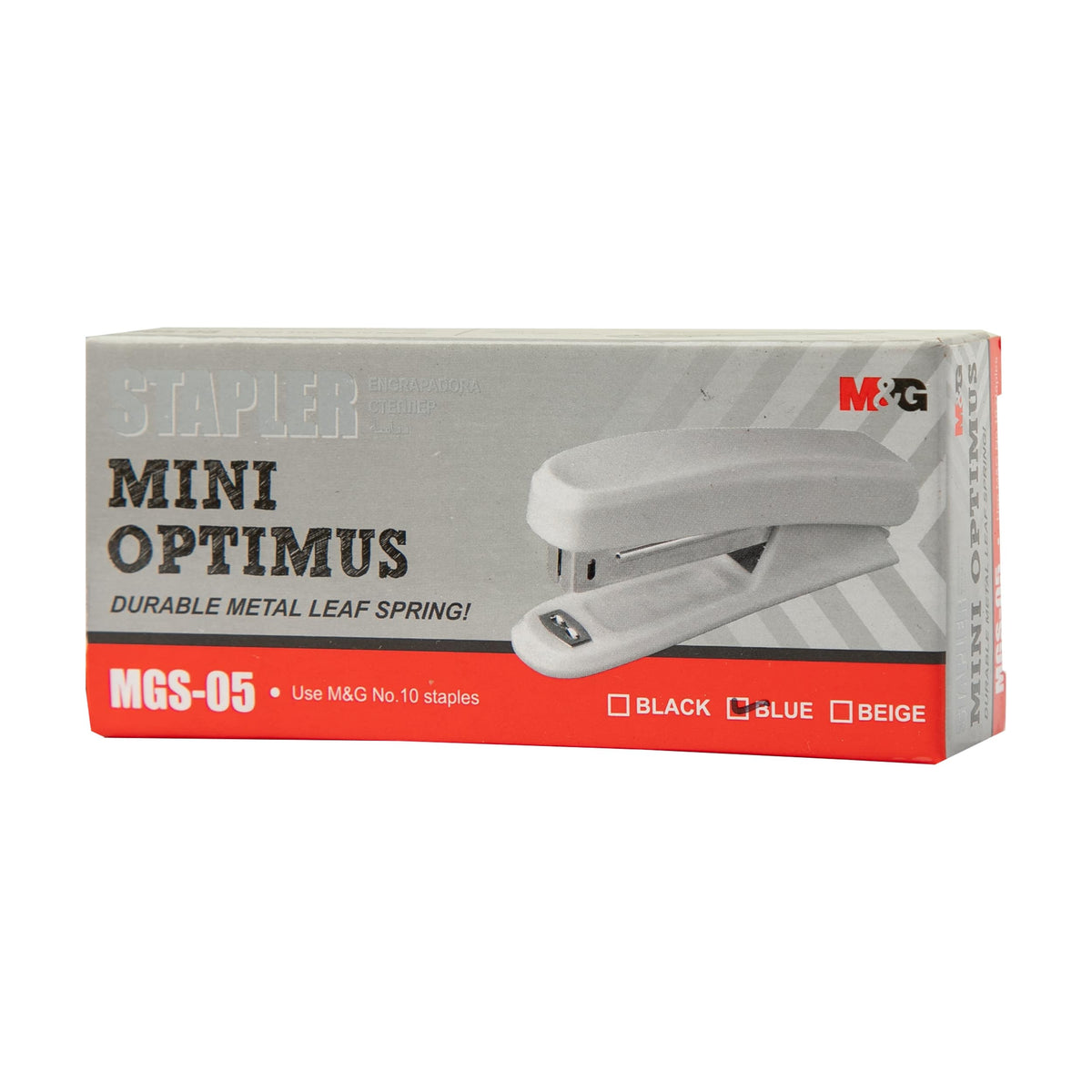 M&G Stapler "Mini Optimus" Blue ABSN2669 (1pc) – Ceres Asia