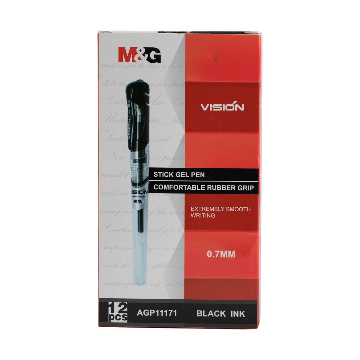 M&G Vision Gel Pen 0.7mm Black AGP11171 (12pcs) – Ceres Asia