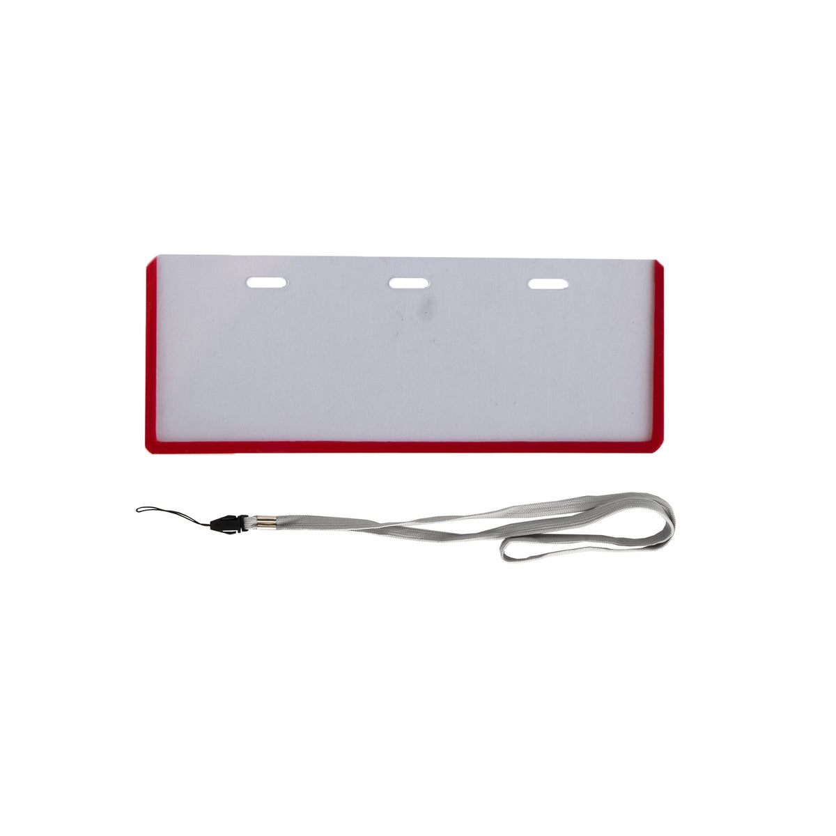 Long Life Plastic Name Tag Holder With Strap 18cmx5.5cm Red LL11 (25pc ...